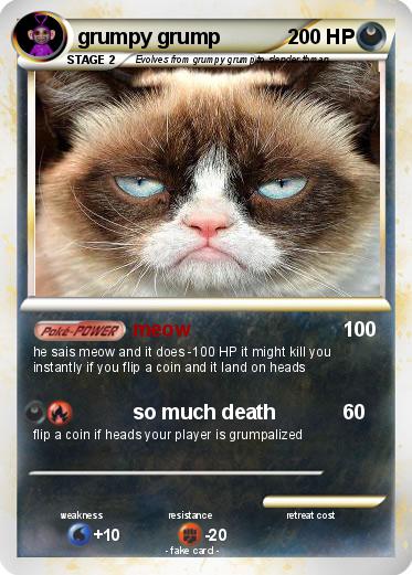 Pokémon grumpy grump - meow - My Pokemon Card