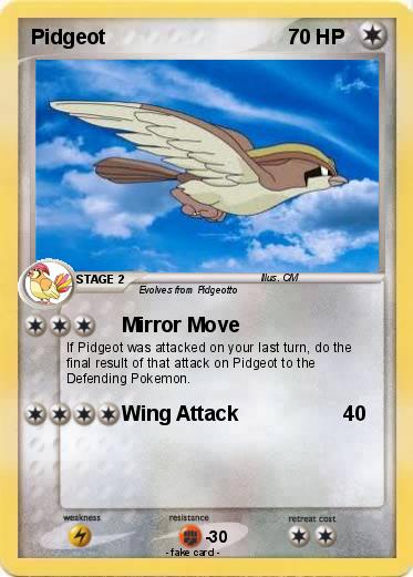 Pokémon Pidgeot 56 56 - Mirror Move - My Pokemon Card