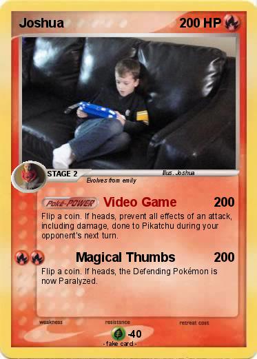 Pokémon Joshua 299 299 - Video Game - My Pokemon Card