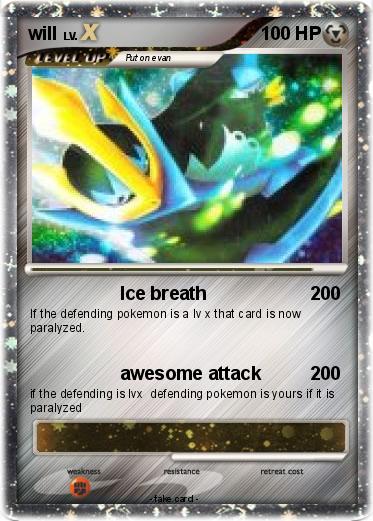 Pokémon will 234 234 - Ice breath - My Pokemon Card