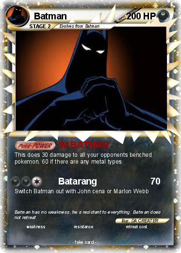 Pokémon Batman 2123 2123 - IM BATMAN - My Pokemon Card