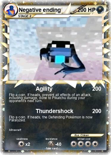 Pokémon Negativa ending - Agility - My Pokemon Card