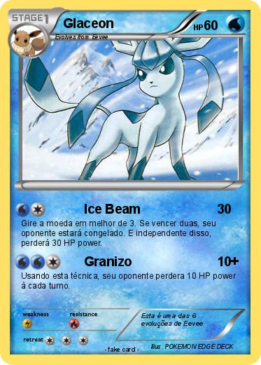 Pokémon Glaceon 523 523 - Ice Beam - My Pokemon Card