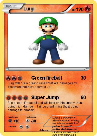 Pokémon Luigi 2620 2620 - Green fireball - My Pokemon Card