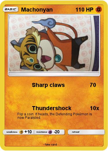 Pokémon Machonyan 1 1 - Sharp claws - My Pokemon Card