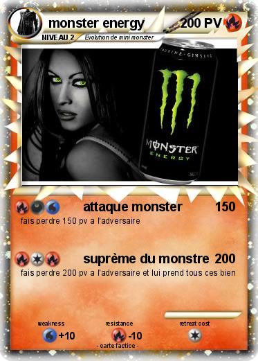 Pokémon monster energy 64 64 - attaque monster - Ma carte Pokémon