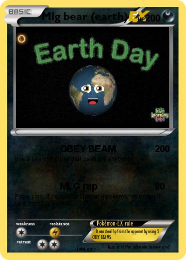 Pokémon Mlg bear earth - OBEY BEAM - My Pokemon Card