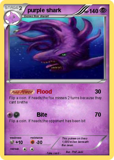 Pokémon purple shark - Flood - My Pokemon Card