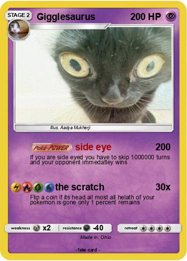 Pokémon Gigglesaurus - side eye - My Pokemon Card