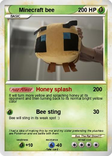 Pokémon Minecraft bee 1 1 - Honey splash - My Pokemon Card