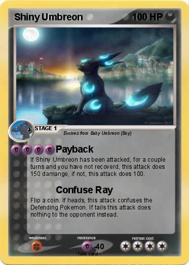 Pokémon Shiny Umbreon 9 9 - Payback - My Pokemon Card