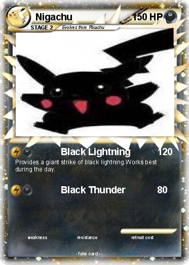 Pokémon Nigachu - Black Lightning - My Pokemon Card