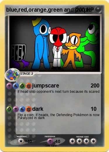 Pokémon blue red orange green and purple - jumpscare - My Pokemon Card
