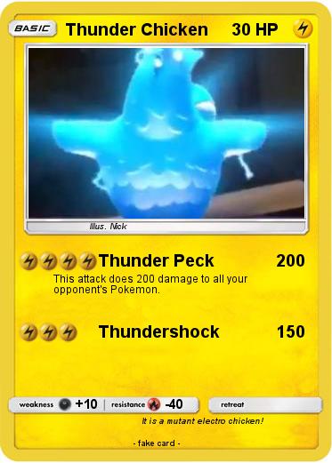 Pokémon Thunder Chicken 1 1 - Thunder Peck - My Pokemon Card