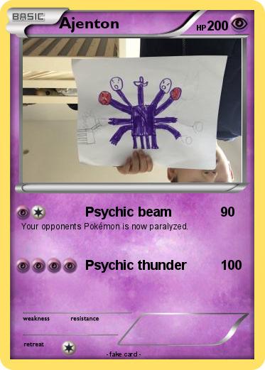 Pokémon Ajenton - Psychic beam - My Pokemon Card