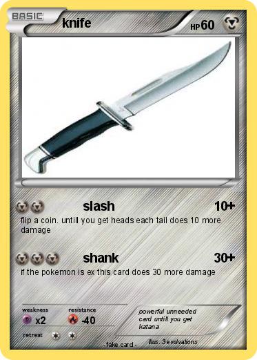 Pokémon knife 134 134 - slash - My Pokemon Card