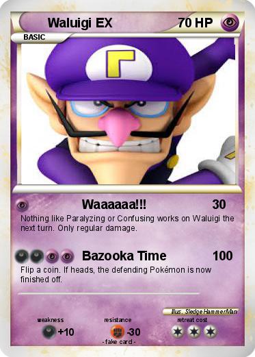 Pokémon Waluigi EX 1 1 - Waaaaaa!!! - My Pokemon Card