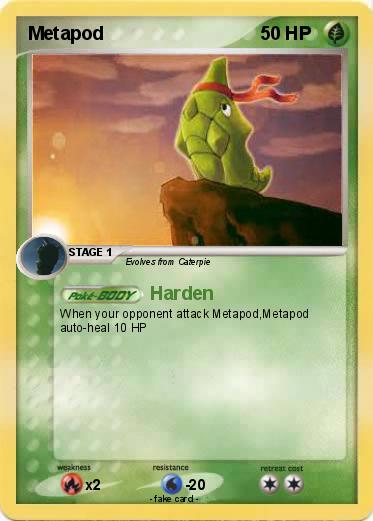Pokémon Metapod 166 166 - Harden - My Pokemon Card