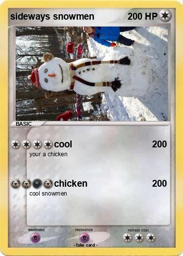 Pokémon sideways snowmen - cool - My Pokemon Card