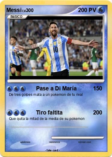 Pokémon Messi 2387 2387 - Pase a Di María - Mi carta pokémon