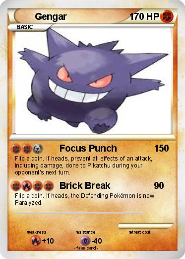 Pokémon Gengar 751 751 - Focus Punch - My Pokemon Card