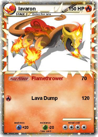 Pokémon lavaron 1 1 - Flamethrower - My Pokemon Card