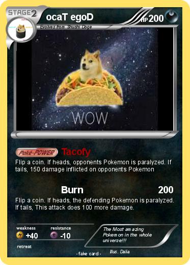 Pokémon Taco Doge 12 12 - Tacofy - My Pokemon Card