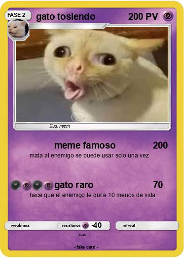 Pokémon gato tosiendo - meme famoso - Mi carta pokémon