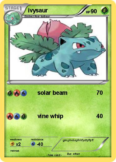 Pokémon ivysaur 441 441 - solar beam - My Pokemon Card