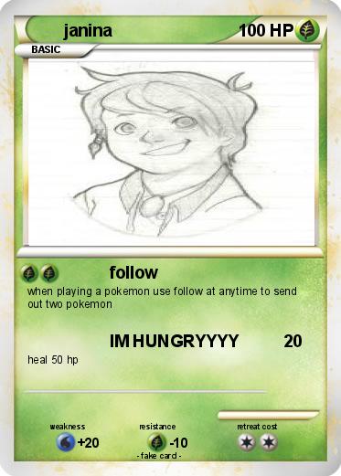 Pokémon janina 4 4 - follow - My Pokemon Card