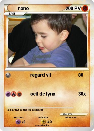 Pokémon nono 52 52 - regard vif - Ma carte Pokémon