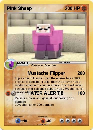 Pokémon Pink Sheep 298 298 - Mustache Flipper - My Pokemon Card