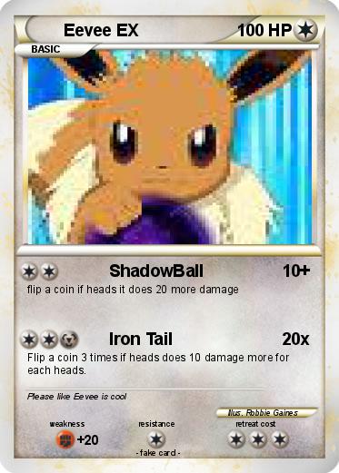 Pokémon Eevee EX 22 22 - ShadowBall - My Pokemon Card