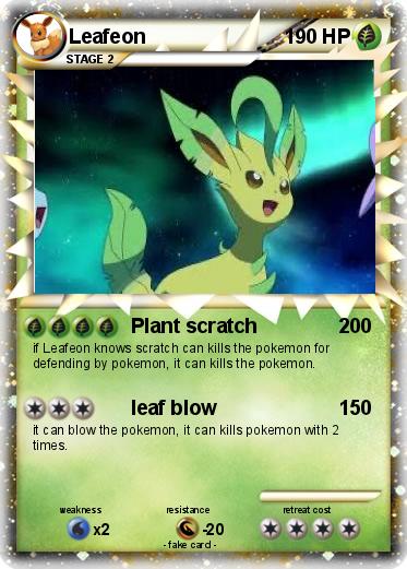 Pokémon Leafeon 713 713 - Plant scratch - My Pokemon Card