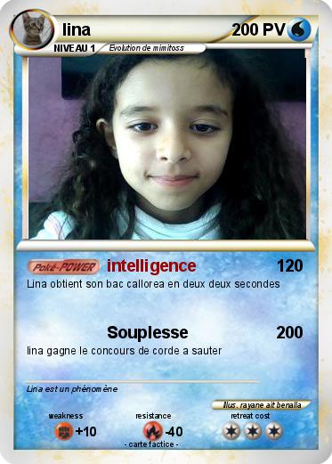 Pokémon lina 73 73 - intelligence - Ma carte Pokémon