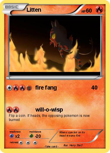 Pokémon Litten 61 61 - fire fang - My Pokemon Card