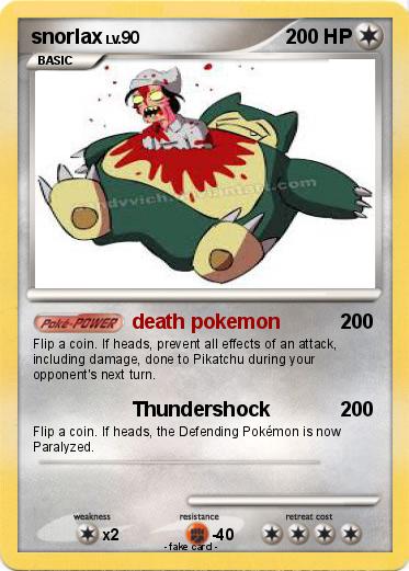 Pokémon snorlax 638 638 - death pokemon - My Pokemon Card