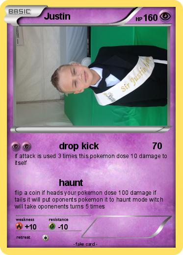 Pokémon Justin 7211 7211 - drop kick - My Pokemon Card