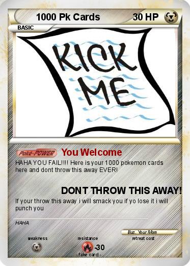 Pokémon 1000 Pk Cards - You Welcome - My Pokemon Card