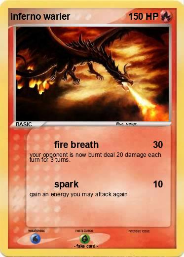 Pokémon inferno warier - fire breath - My Pokemon Card