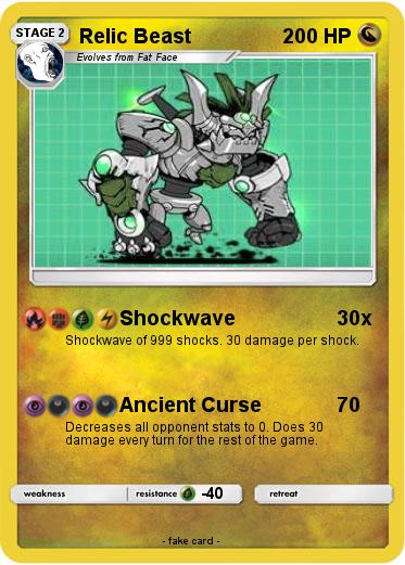 Pokémon Relic Beast - Shockwave - My Pokemon Card