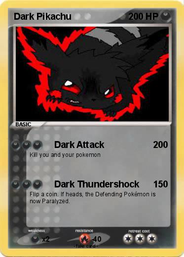 Pokémon Dark Pikachu 952 952 - Dark Attack - My Pokemon Card