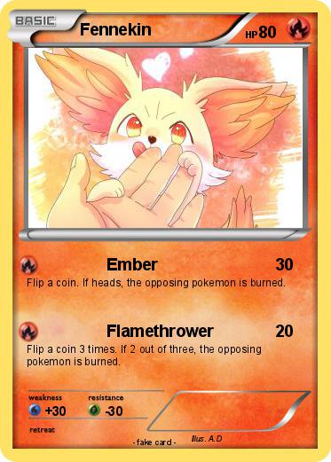 Pokémon Fennekin 466 466 - Ember - My Pokemon Card