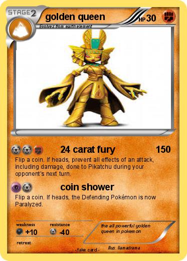 Pokémon golden queen 9 9 - 24 carat fury - My Pokemon Card
