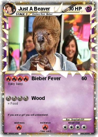Pokémon Just A Beaver 4 4 - Bieber Fever - My Pokemon Card