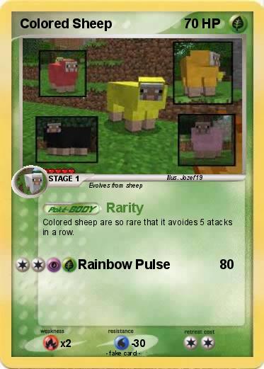 Pokémon Colored Sheep - Rarity - My Pokemon Card