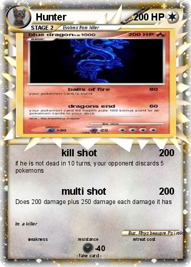 Pokémon Hunter 496 496 - kill shot - My Pokemon Card