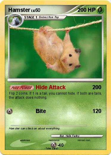 Pokémon Hamster 500 500 - Hide Attack - My Pokemon Card