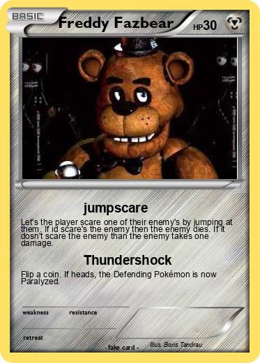Pokémon Freddy Fazbear 1737 1737 - jumpscare - My Pokemon Card