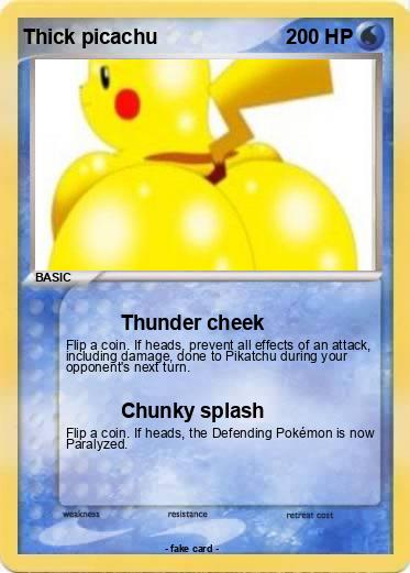 Pokémon Thick picachu - Thunder cheek - My Pokemon Card